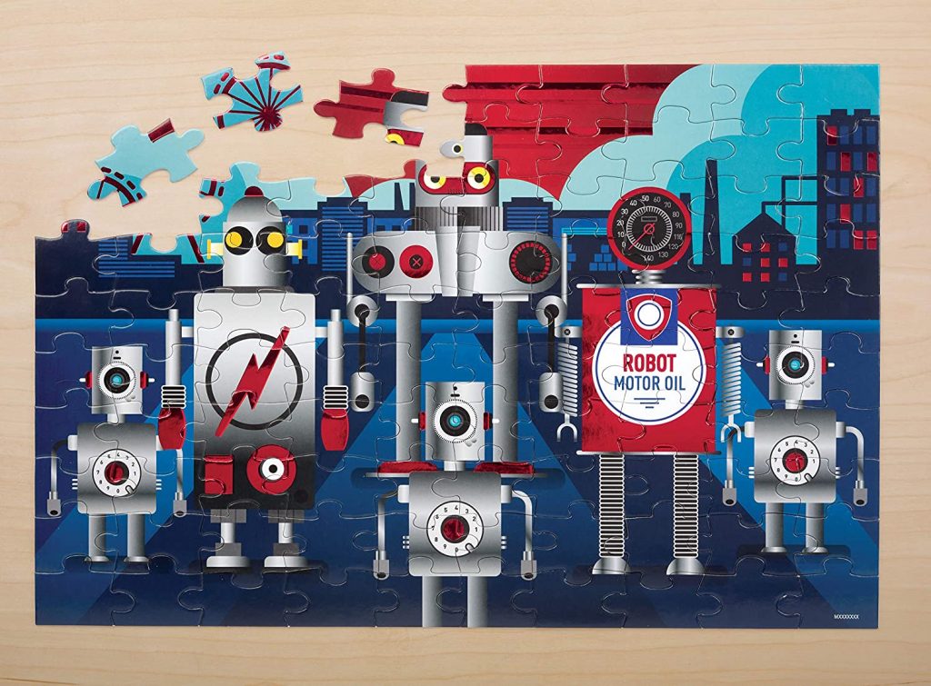 Mudpuppy Robotics Foil Puzzle 100 - Premium Puzzles