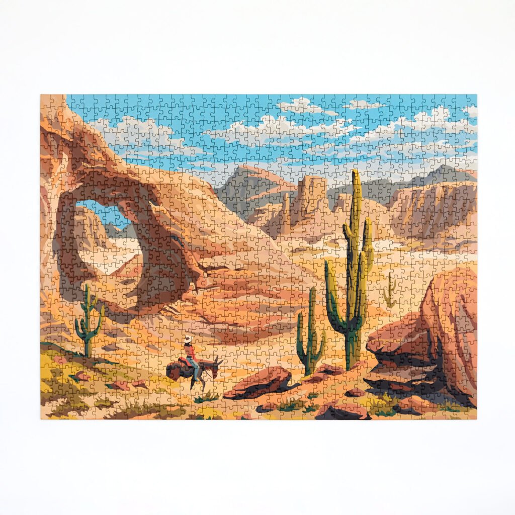Four Point Puzzles Paint by Number-Desert 1000 - Premium Puzzles